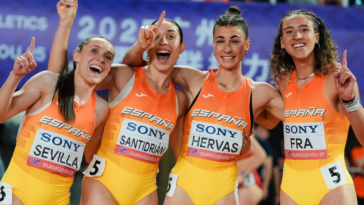 La burgalesa Eva Santidrián, oro y récord en el 4x400 en China